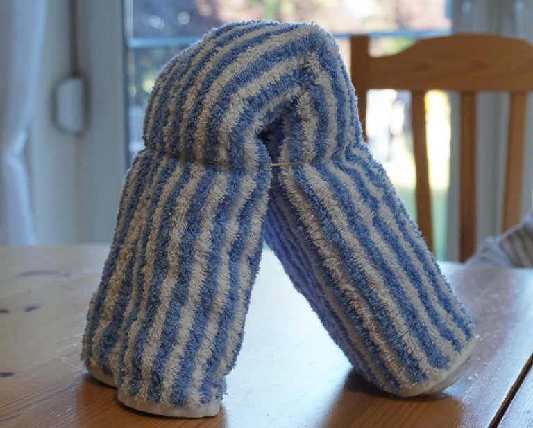 Handtuch Origami, schritt für schritt Anleitung ohne Schneiden