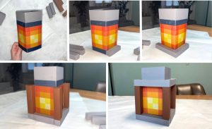 Minecraft Laterne: PDF – Bastelvorlage zum ausdrucken