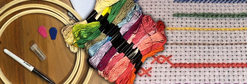 Sticken - Grundlagen Material und Stickstiche