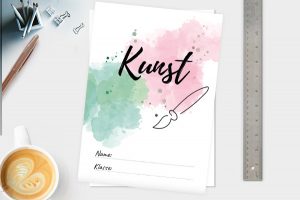 12 Deckblätter für Kunst zum Ausdrucken - PDF Deckblatt kostenlos