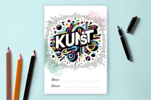 12 Deckblätter für Kunst zum Ausdrucken - PDF Deckblatt kostenlos